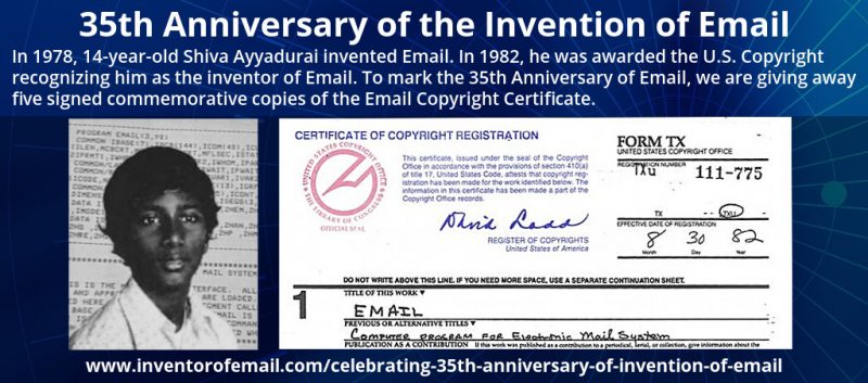 Celebrating the 35th Anniversary of the Invention of Email by Shiva ...