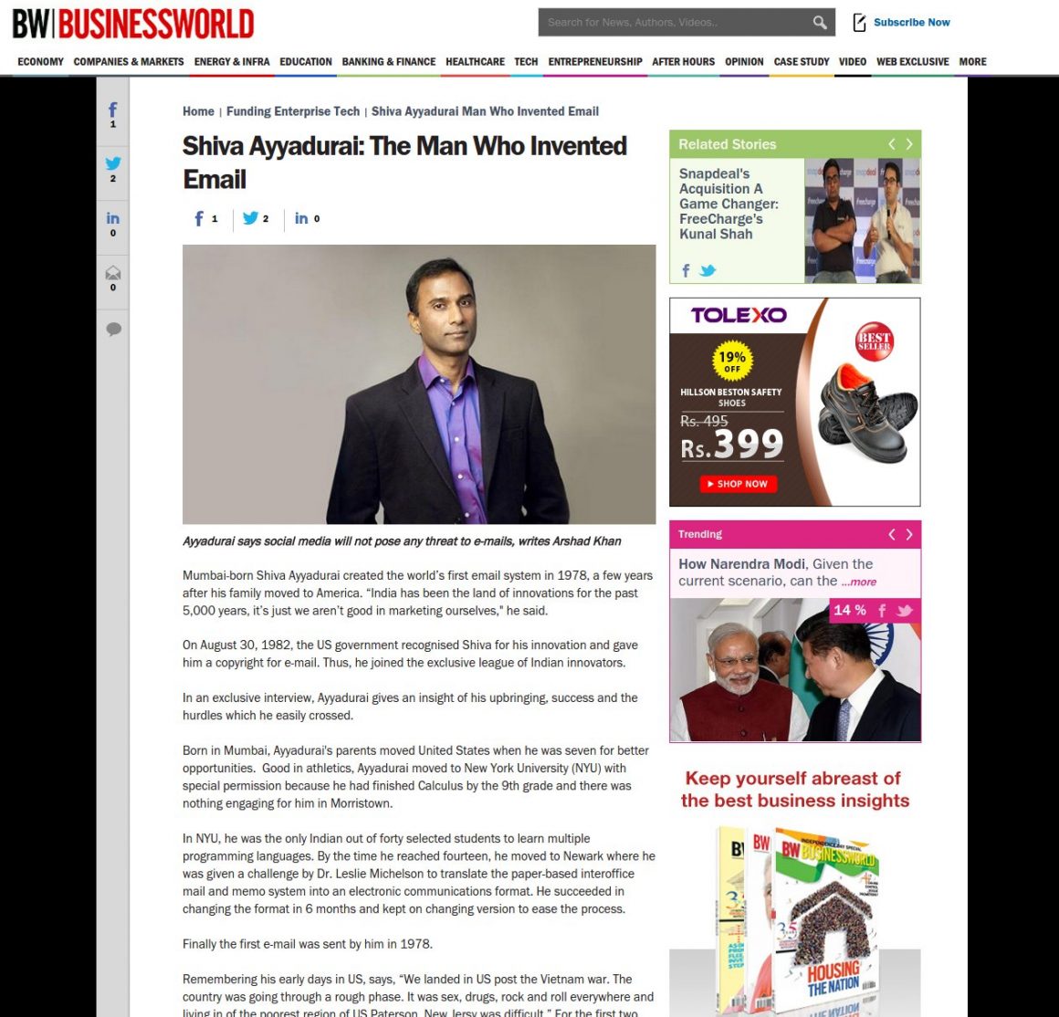 Shiva Ayyadurai: The Man Who Invented Email